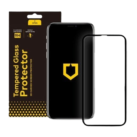RhinoShield™ – iPhone 15 – Protection écran verre trempé 3D FRAME – Noir